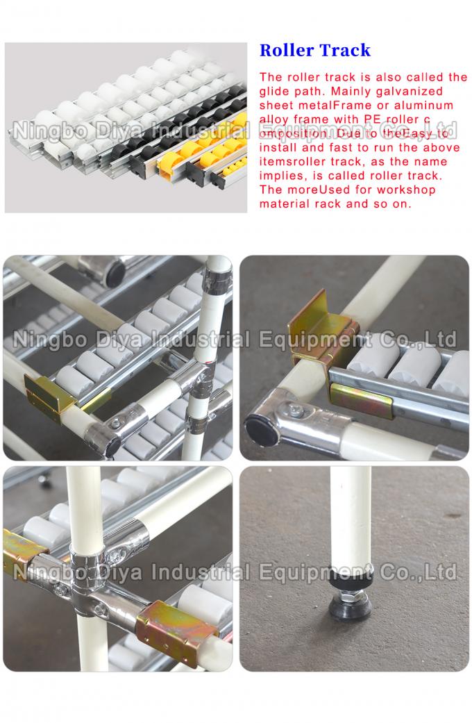 White Industrial Pipe Rack , Workshop Pipe Storage Systems With Lean Pipe