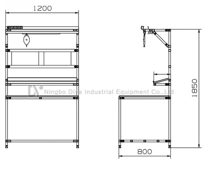 Industrial Workshop Automated Production Line Work Table 28mm Lean Tube ...