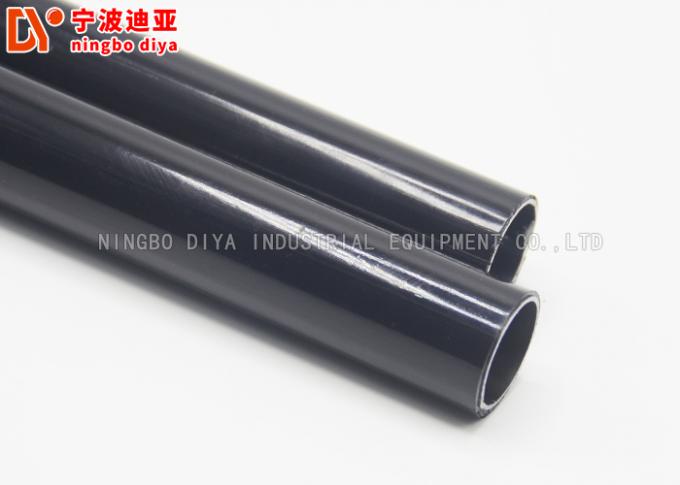 ESD Black Anti Static Tubing , Plastic Coated Pipe Upright Frame Structure