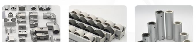Sand Blasting Lean Aluminum Pipe Connector For Assembly Pipe Rack System