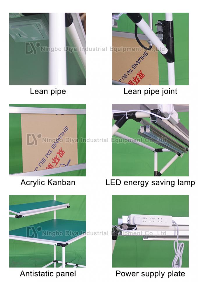 ESD Anti Static Table Top Lean Tube Frame Custom Demension For Assembly ...