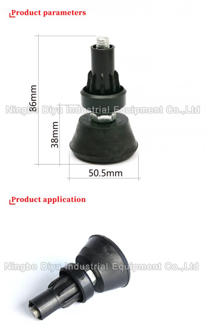 Durable Pipe Clamp Clip Adjustable Rubber Foot With Zinc Plated Screw