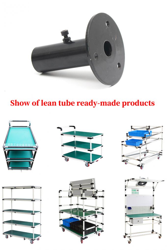 Fixed Black Metal Footings Cold Rolled Steel For Diameter 28mm Lean ...