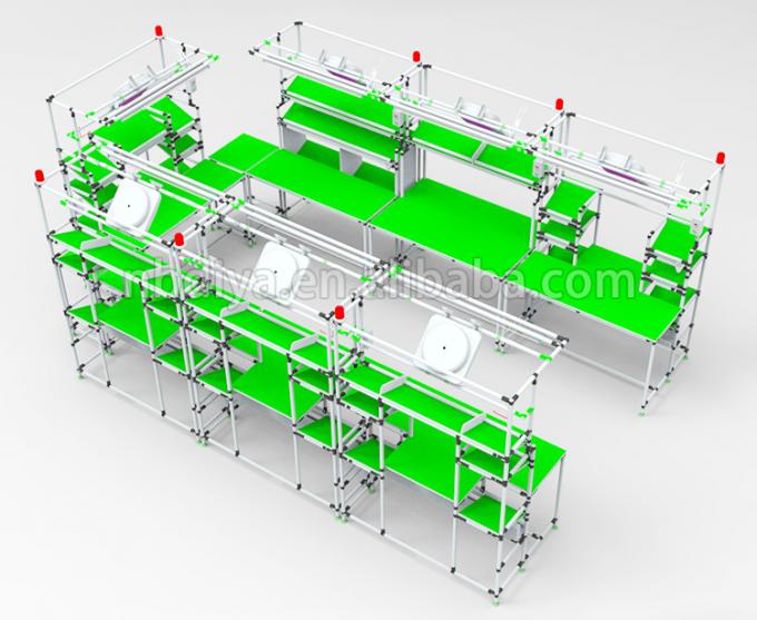 Double Side Assembly Line Pipe Work Table For Workshop Conveyer
