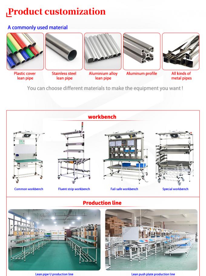 Plastic Coated Lean Pipe Joint Rack Customization For Industrial
