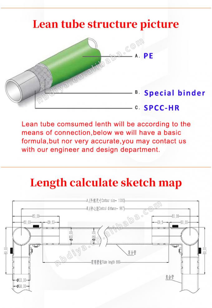 Round Section Movable Workbench For Lean Products and Work Table