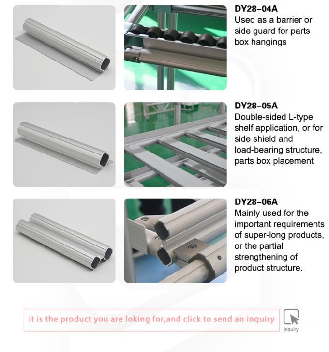 28mm Round / Square Lean Tube Aluminium Alloy Lean Pipe Joint Automated ...