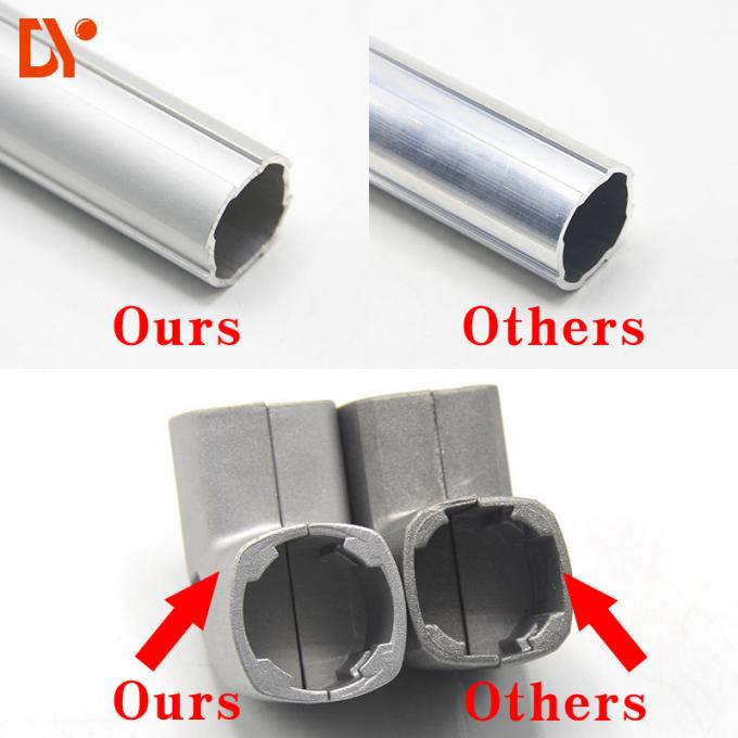 28mm Round / Square Lean Tube Aluminium Alloy Lean Pipe Joint Automated ...