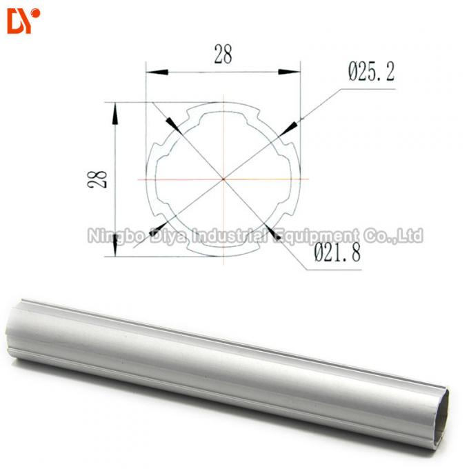 Aluminium Alloy Lean Tube Customizable Round Aluminum Pipe For Racking ...