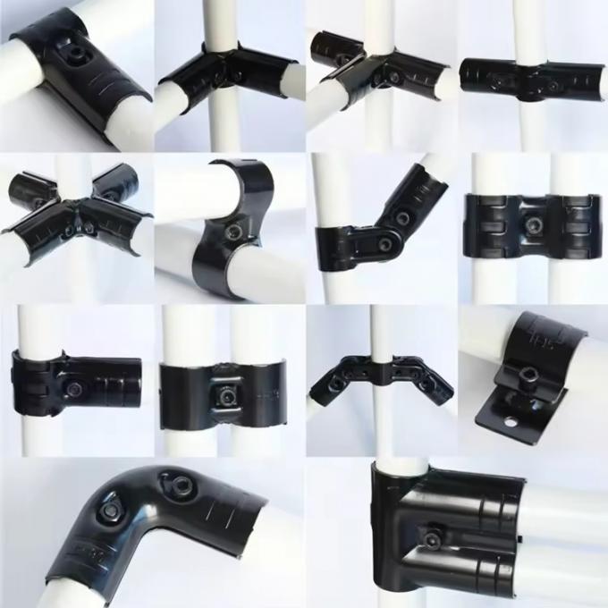 Lean tube Fitting Connector for cruciform structure of 28mm pipe rack ...