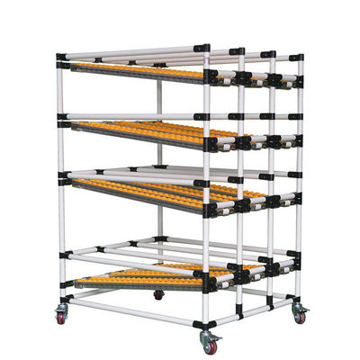 White Industrial Pipe Rack , Workshop Pipe Storage Systems With Lean Pipe