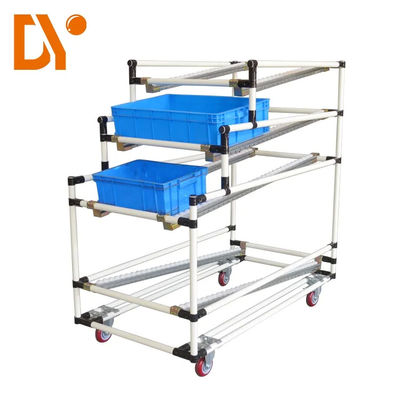 White Industrial Pipe Rack , Workshop Pipe Storage Systems With Lean Pipe