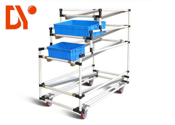 White Industrial Pipe Rack , Workshop Pipe Storage Systems With Lean Pipe