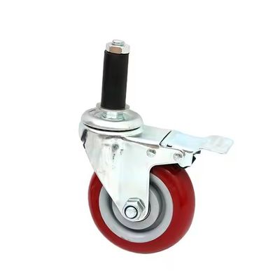 3 Inch Medium Duty Double Ball Bearing Fixed Rigid Caster Wheel Plate ...