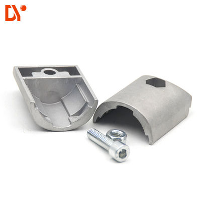 Sand Blasting Lean Aluminum Pipe Connector For Assembly Pipe Rack System