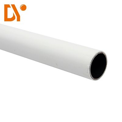 OD 28mm Plastic Coated Lean Pipe Round Shape For Pipe Rack Beige Color
