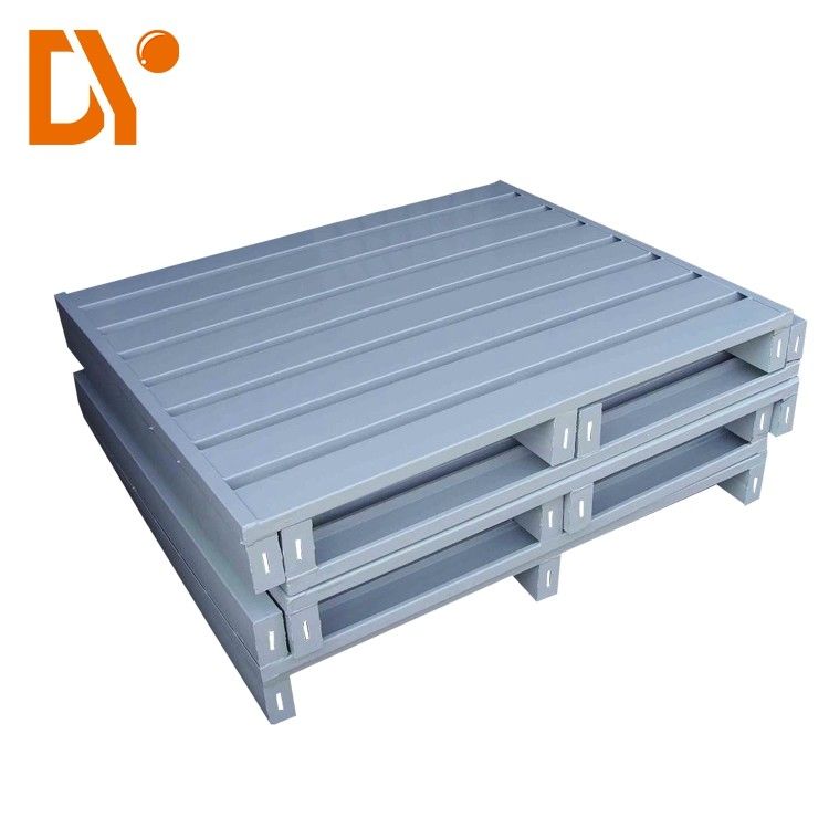 Stainless Steel Folding Pallet Box Blue Color With Heavy Bearing Pallet