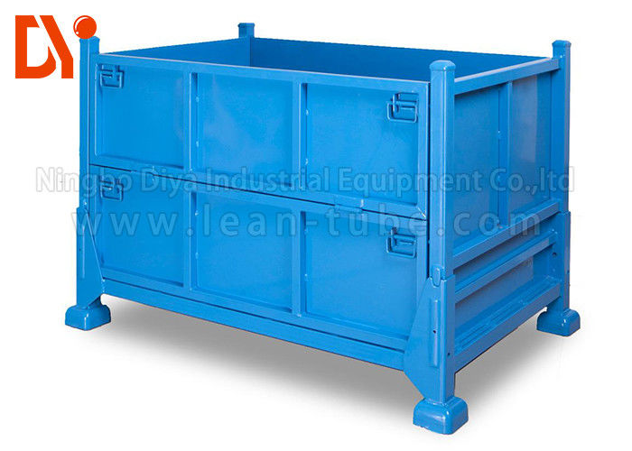 Foldable Stainless Steel Metal Pallet Box For Heavy Duty Workshop OEM
