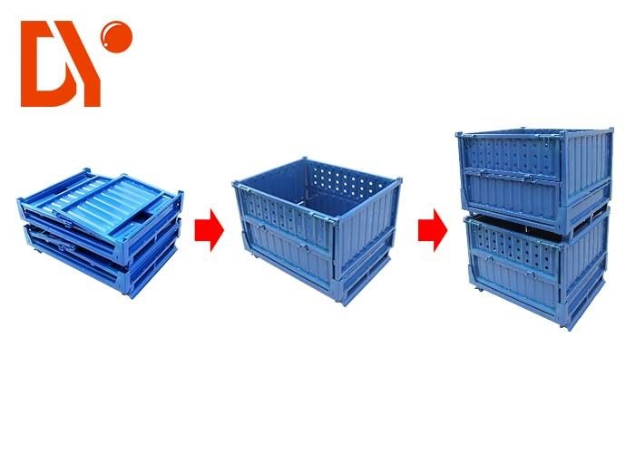 Coated Stainless Steel Pallet Box , Foldable Pallet Box For Heavy Duty ...