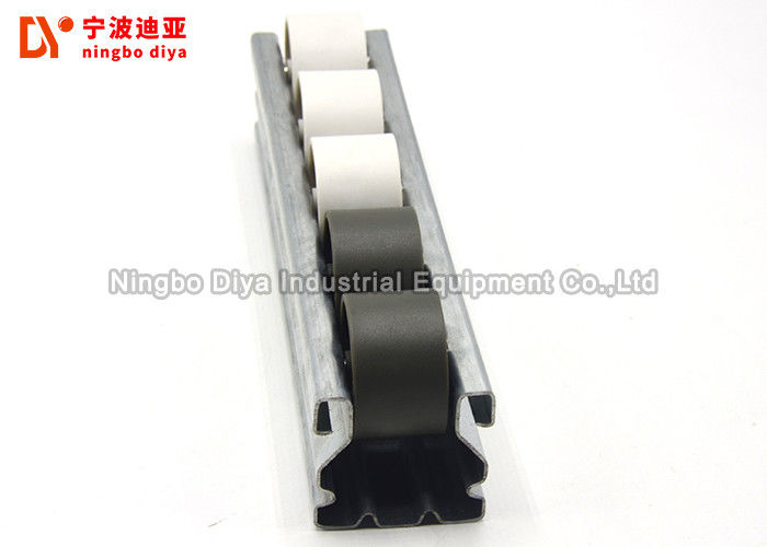 Flat Grey Plastic Roller Track , Large Capacity Roller Track System Low ...