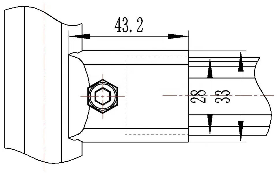 Industrial Multi Connector Outer Type Aluminum Pipe Connector DYJ28-A01