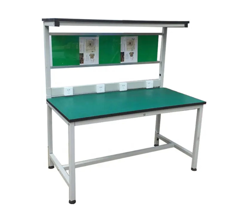 ESD Assembly Line Movable Adjustable Heavy Duty Workbench For Workshop