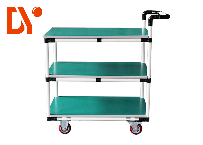 Turn Over Colorful Pipe Metal Work Cart Anti Static With Steel Plate ...