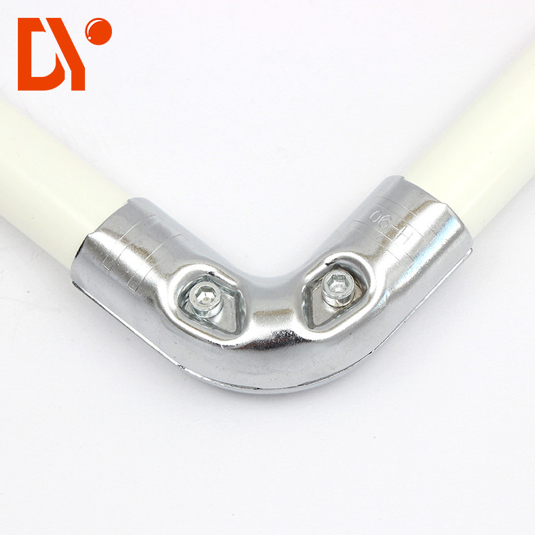 Chrome Coated Metal Pipe Joints , Pipe Fitting System For Lean Pipe ...