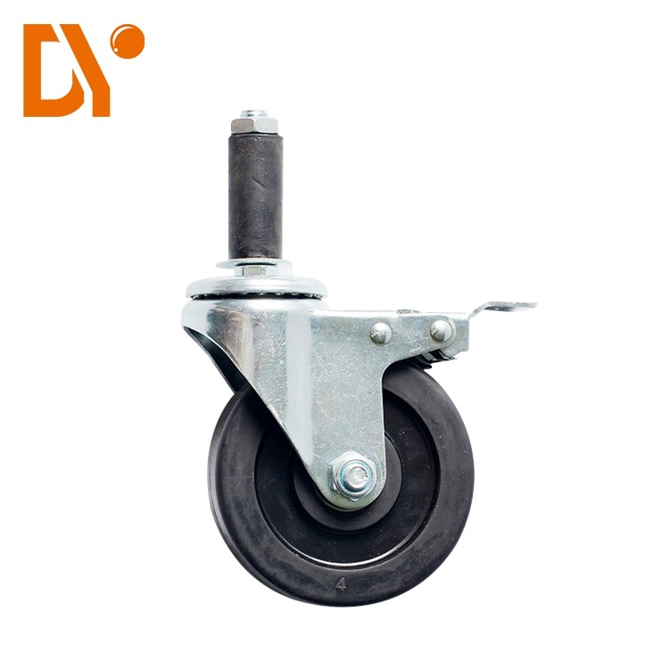 Heavy Duty Nylon 4 Inch Swivel Casters Simple Design For Lean Pipe ...