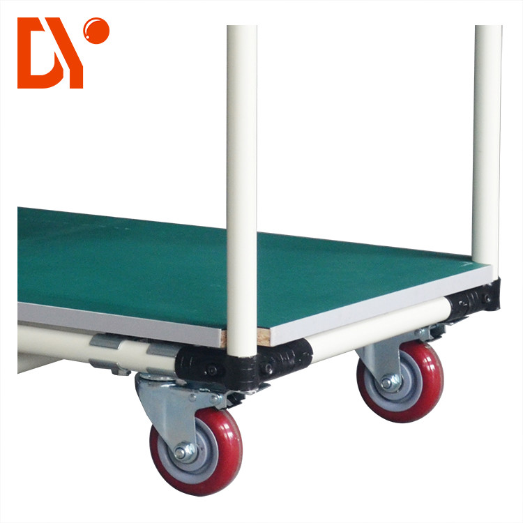 Colorful Lean Pipe Mobile Trolley Cart Hand Pushed For Automobile Parts