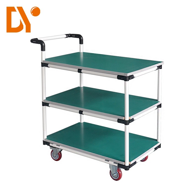 Turn Over Colorful Pipe Metal Work Cart Anti Static With Steel Plate ...