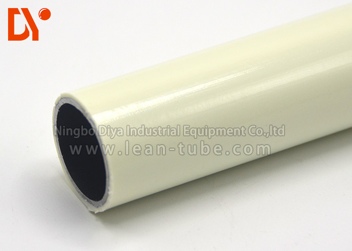Colorful Plastic Coated Steel Tube Lightweight Round Shape For Lean ...