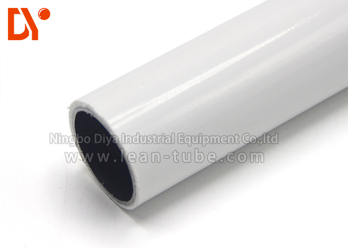 Colorful Plastic Coated Steel Tube Lightweight Round Shape For Lean ...