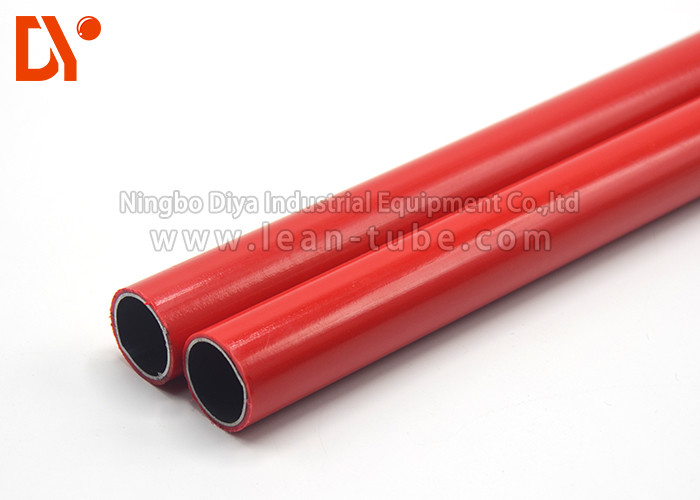Red Color Plastic Coated Pipe Anti Corrossion 28mm Diameter Long ...