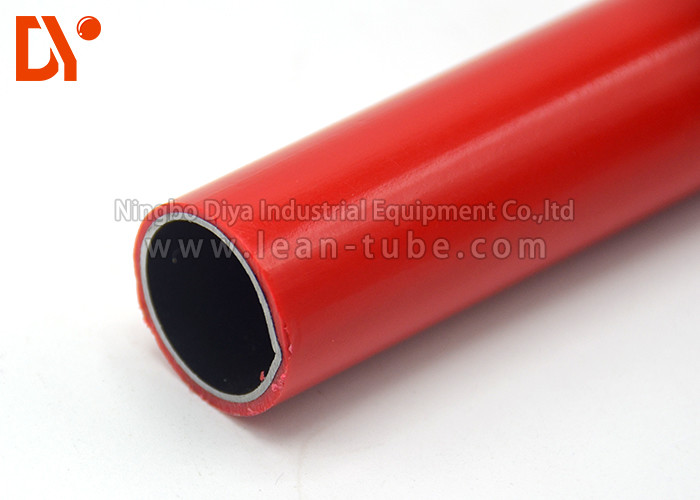 Colorful Plastic Coated Steel Tube Lightweight Round Shape For Lean ...
