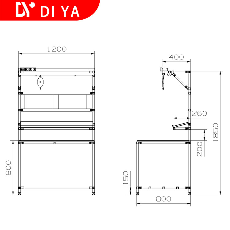 Industrial Workshop Automated Production Line Aluminium Profile Work Table