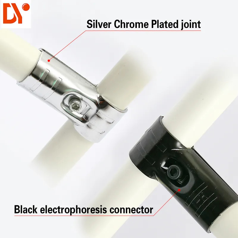High quality black metal joint industrial lean pipe connector