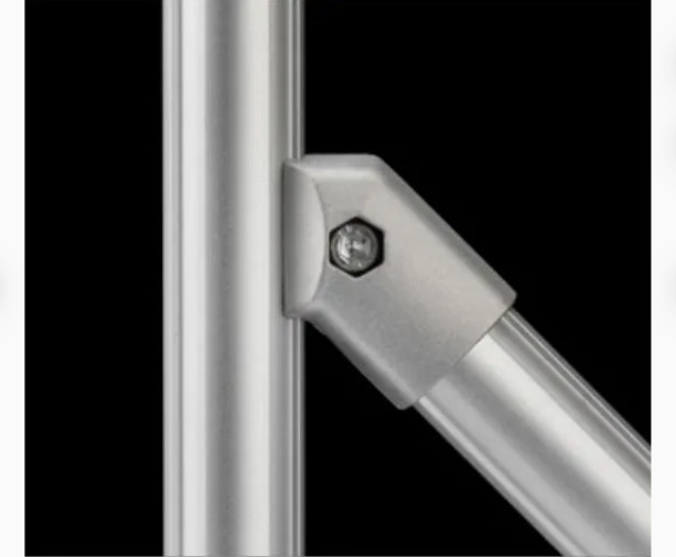 45 Degree Outer Type Aluminum lean Tube Connector for pipe System