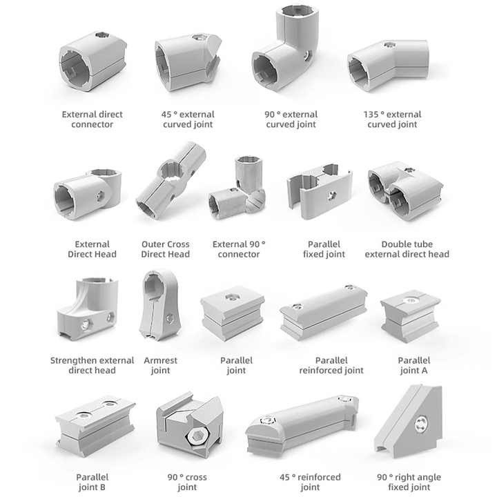 DYJ28-A07B Supplier Aluminum Tube Connector External Type 90 ° External ...