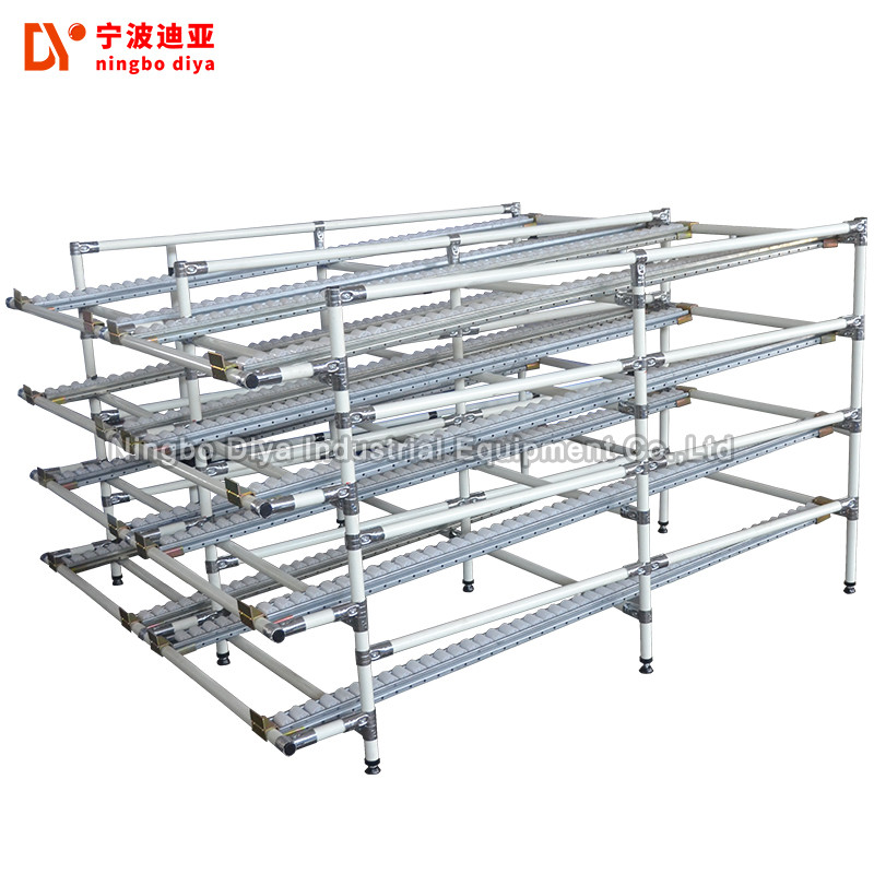 White Industrial Pipe Rack , Workshop Pipe Storage Systems With Lean Pipe