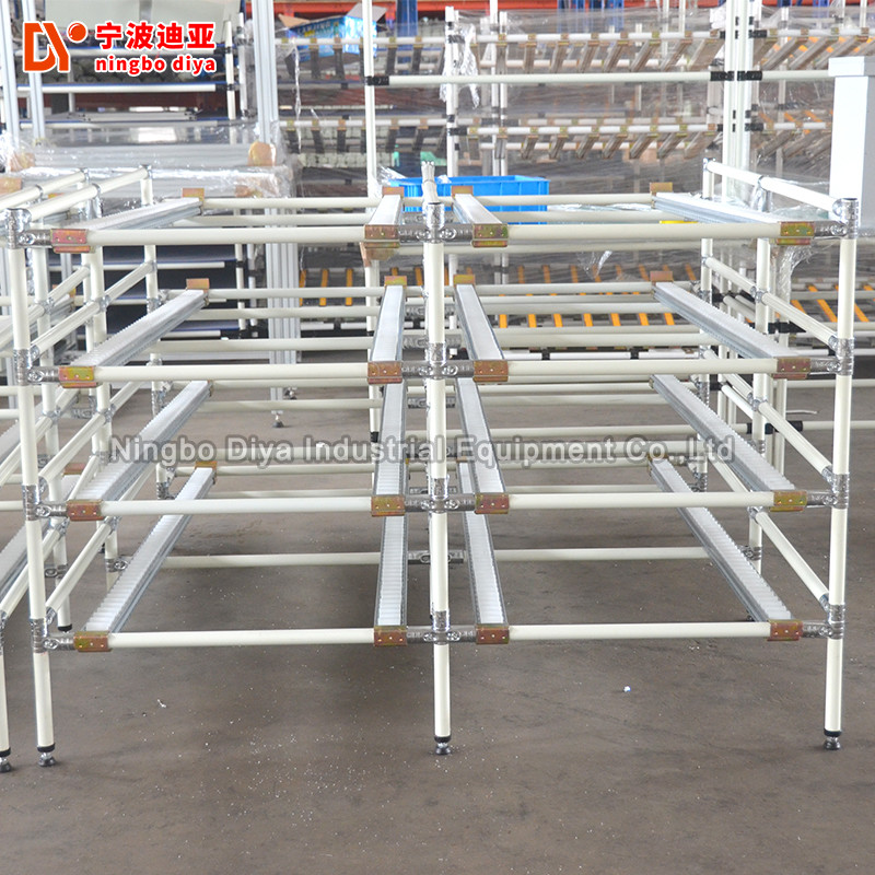 White Industrial Pipe Rack , Workshop Pipe Storage Systems With Lean Pipe