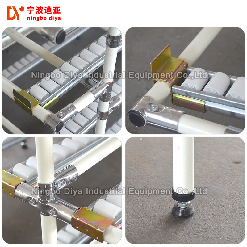 White Industrial Pipe Rack , Workshop Pipe Storage Systems With Lean Pipe