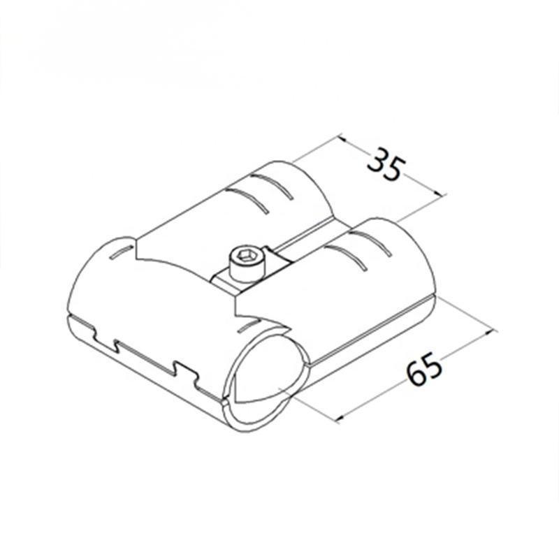 HJ-14 Chroming Plating Round Metal Pipe Joints/connectors/tube ...