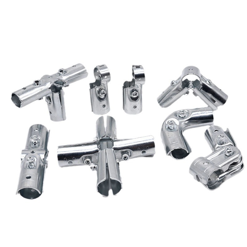 HJ-14 Chroming Plating Round Metal Pipe Joints/connectors/tube ...