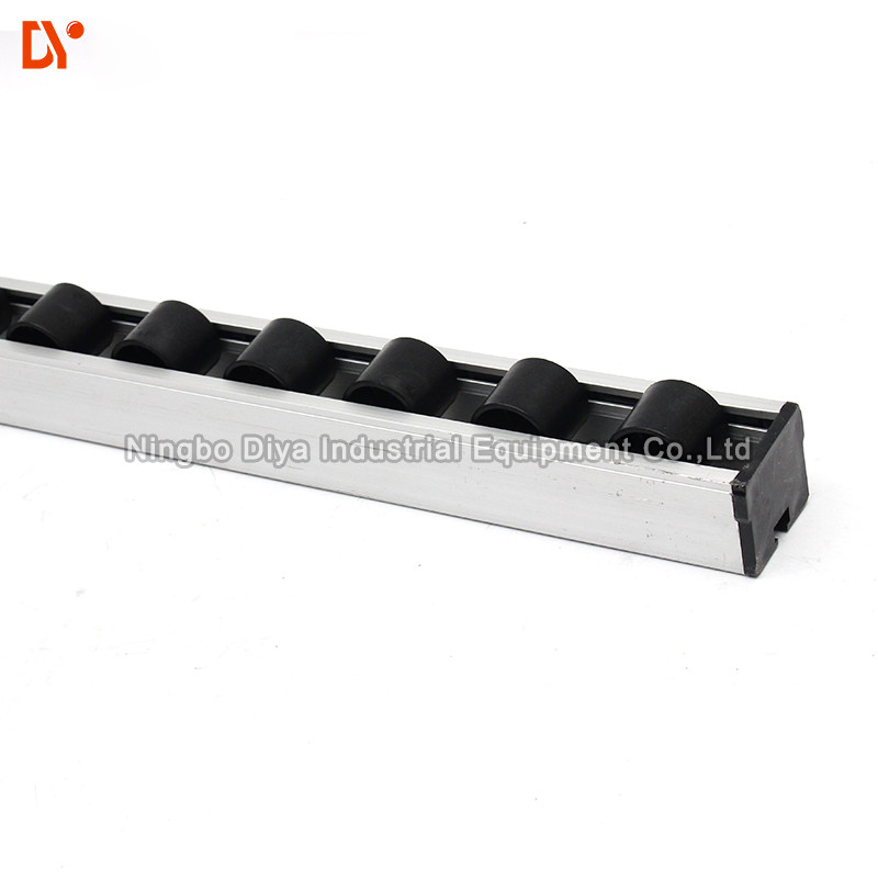 Flow Rail Roller Track Conveyor , PP / ABS Gravity Roller Track 28mm x 25mm