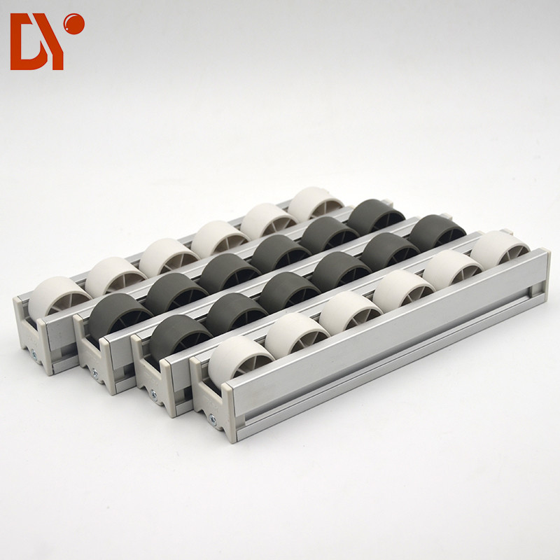 40*33 Aluminium Alloy Flow Rail PP Plastic Roller Track Durable For ...