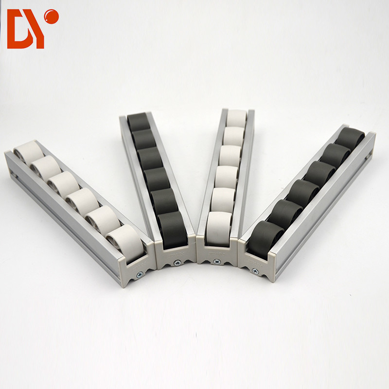 40*33 Aluminium Alloy Flow Rail PP Plastic Roller Track Durable For ...