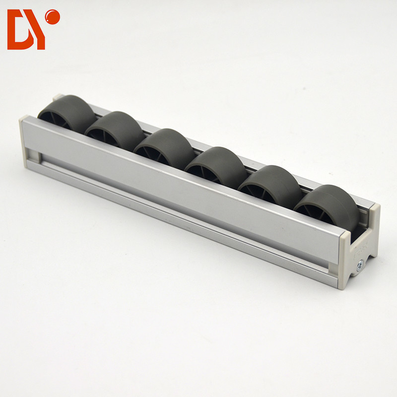Industrial Black PP Plastic Wheel Conveyor Pallet Roller Track Part ...