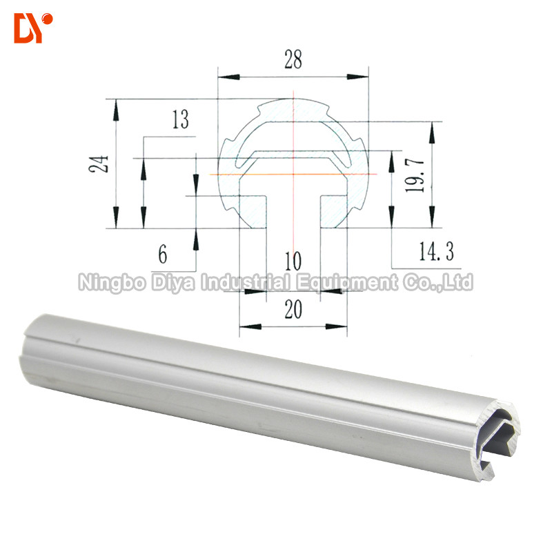 Cylindrical Profile Esd Tube Aluminium Material Grit Blast Surface For ...