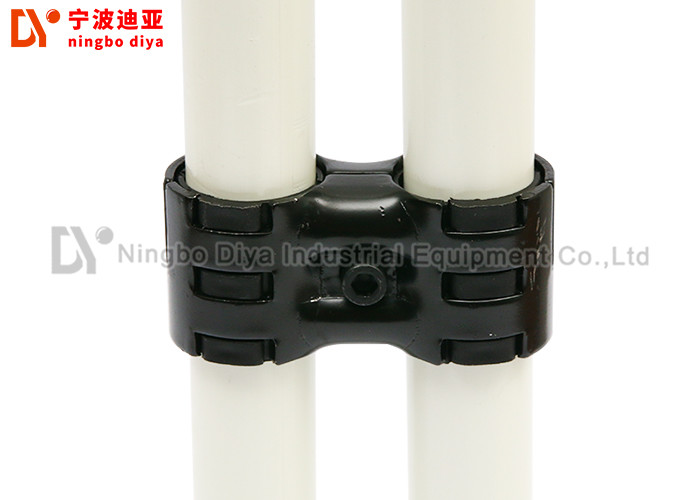 Black Color Pipe Rack Joint / Pipe Fitting System With Electrophoresis ...